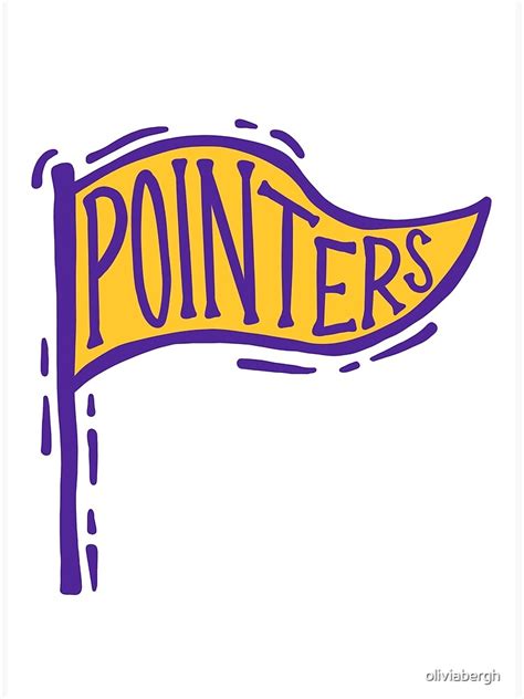 Uw Stevens Point Pointers Flag Poster By Oliviabergh Redbubble