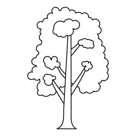 Tree Icon Outline Style Vector Art At Vecteezy