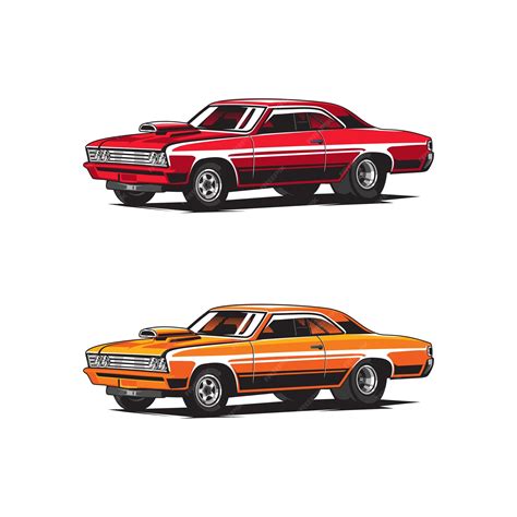 경주용 자동차 그림 프리미엄 벡터