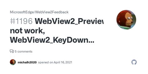 WebView PreviewKeyDown Not Work WebView KeyDown Some Keys Issue MicrosoftEdge
