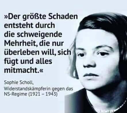 Der größte Schaden entsteht durch schweigende Mehrheit nur
