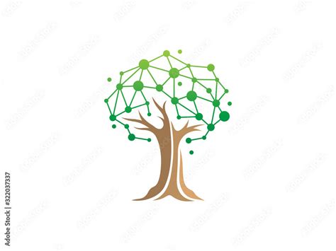 Tree Tech Logo Template Design Icon Symbol Stock Vector Adobe Stock
