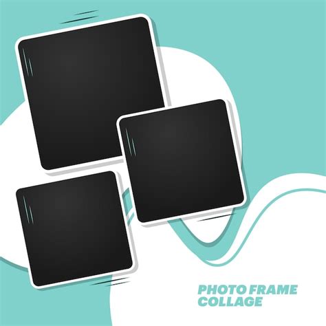 Design De Colagem De Moldura De Foto Vetor Premium