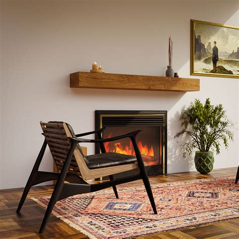 Fireplace Mantel With Floating Mantel Hardware Realcraft Wood Entry