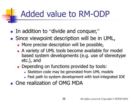 ppt overview guide for applying rm odp with uml profile for edoc