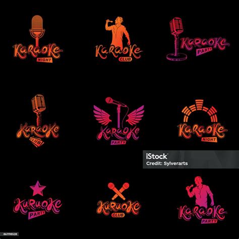 사회 통신 테마 엠 블 럼 및 포스터의 집합입니다 지구 글로브 마이크와 메가 장치 벡터 일러스트 뉴스 글으로 만든 가수에 대한