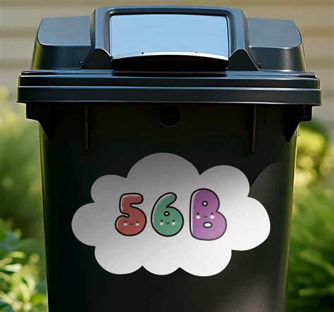 Números de colores con vinilo de contenedor de nubes TenVinilo
