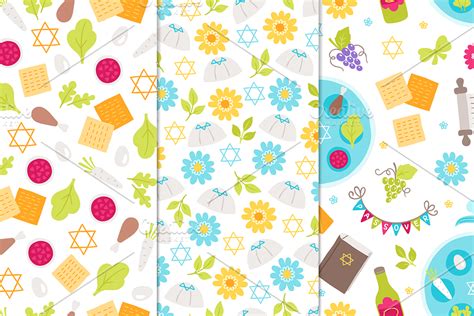 12 Passover Seamless Patterns Custom Designed Graphic Patterns ~ Creative Market