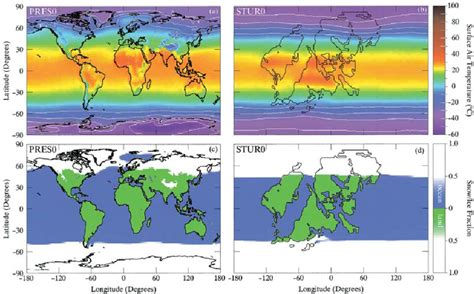 January Monthly Mean 2 M Surface Air Temperatures X C And The