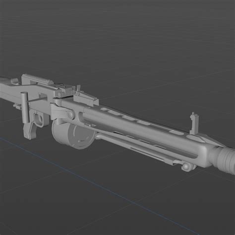 Obj File Digital Model Of The German Mg3 General Purpose Machine Gun 🔫