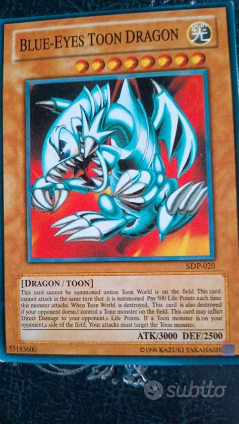 Yu Gi Ho Blue Eyes Toon Dragon Collezionismo In Vendita A Brescia