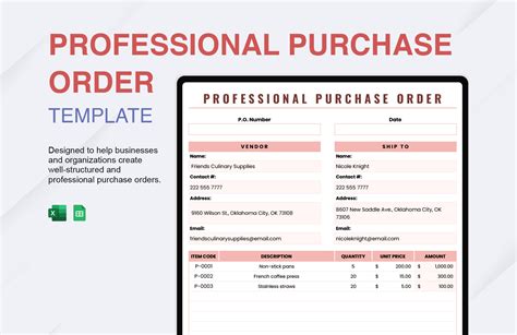 Procurement Templates In Excel Free Download