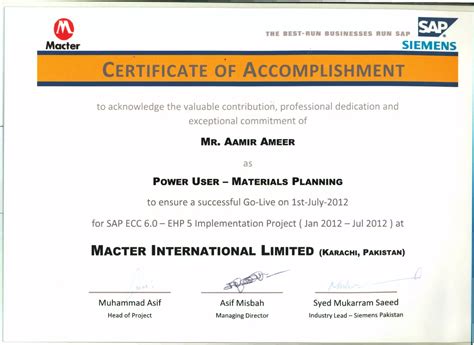 Sap Certificate Ppt