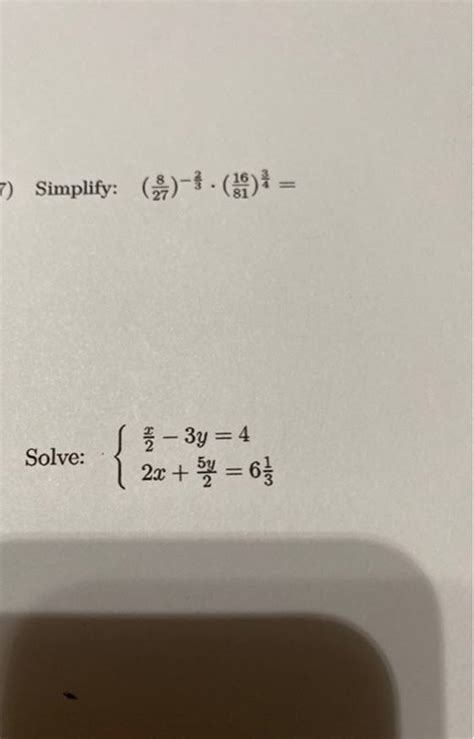 get answer simplify 1 a solve 2 2 3y 4 2x 5 6