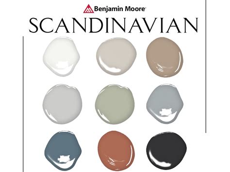 Benjamin Moore Scandinavian Paint Palette Scandinavian Style Etsy
