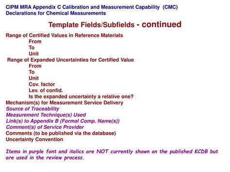 Ppt These Fields Describe The Actual Measurement Capability
