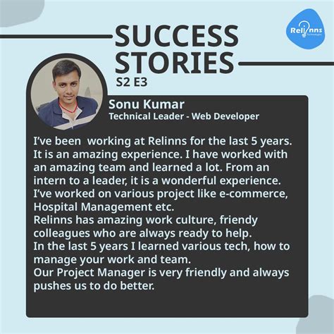 Relinns Technologies On Linkedin Success Career Relinns Technologies On Linkedin Success Career