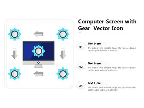 Computer Screen With Gear Vector Icon Ppt PowerPoint Presentation Gallery Guidelines PDF