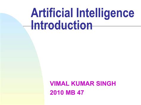 Artificial Intelligence Introduction Ppt