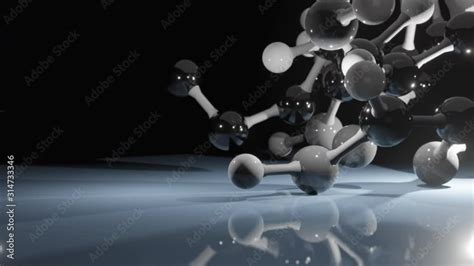 Physics Molecule Model Science Or Medical Background With Molecules