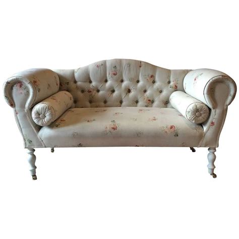 Stunning Laura Ashley Sofa Shabby Chic Button Back Settee Antique Style