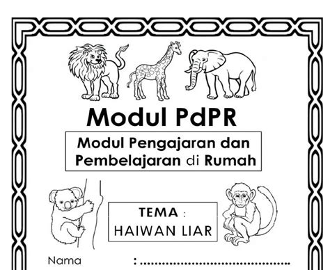 Lembaran Kerja Tema Haiwan Liar Prasekolah Cikgu Fieza Hhat157 Haiwan