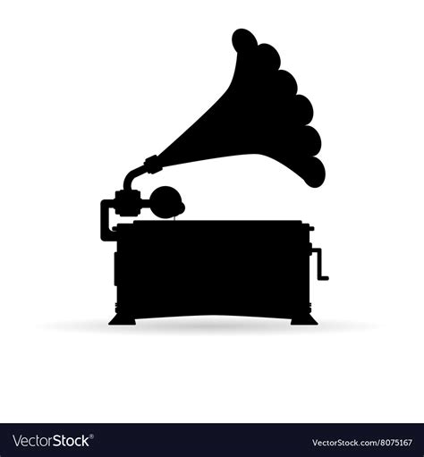 Gramophone Black Royalty Free Vector Image Vectorstock