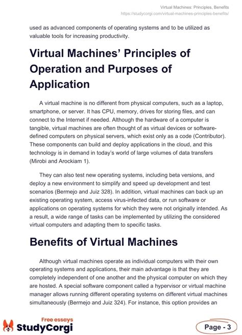 Virtual Machines Principles Benefits Free Essay Example