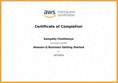 Excited To Share That Ive Successfully Completed The Amazon Q Business Getting Started Course