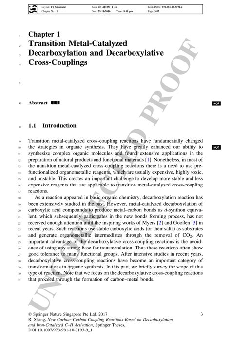Pdf Transition Metal Catalyzed Decarboxylation And Decarboxylative Cross Couplings