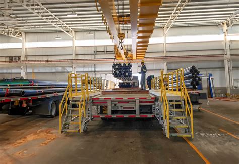 Rollastep Flatbed Truck Fall Protection Pipe Loading Erectastep