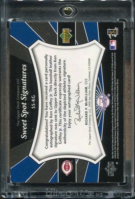 Autographed 2004 Upper Deck Sweet Spot Signatures Ken Griffey Jr Hof