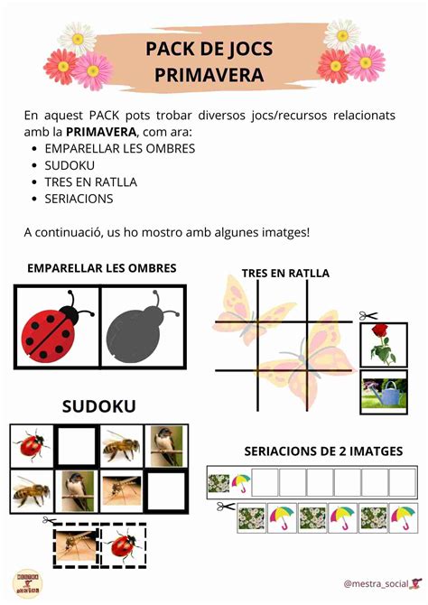 Profes Papel Tijera PACK JOCS PRIMAVERA