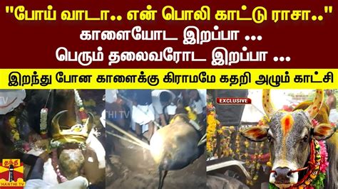 நீ எங்க குல தெய்வம் சாமி காளையோட இறப்பா பெரும் தலைவரோட இறப்பா