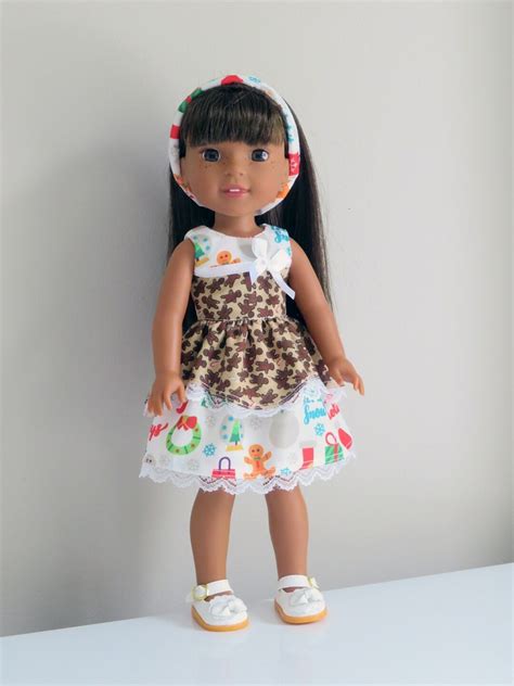 Christmas Dress And Shoes Fits 145 Wellie Wishers Dolls Etsy