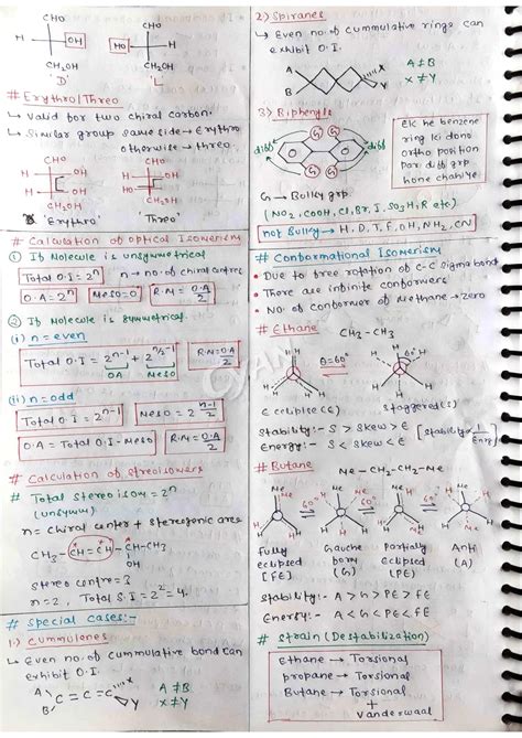 Isomerism Handwritten Short Notes [pdf] 📚