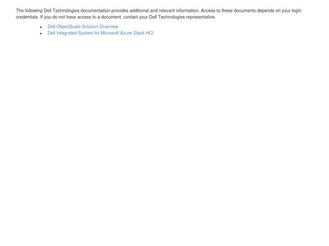 Dell Technologies Documentation Dell Objectscale And Integrated