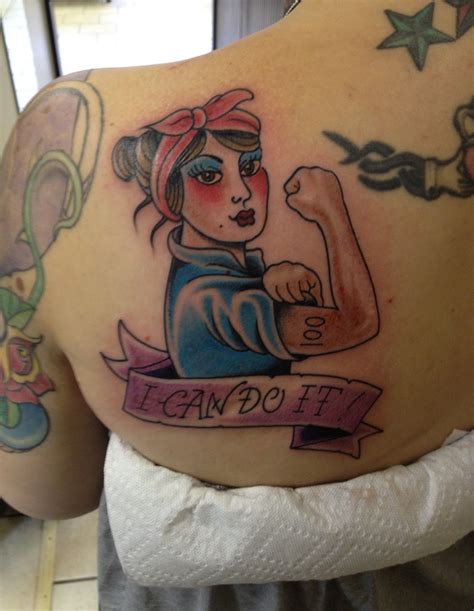 Rosie The Riveter Tattoo Watercolor Tattoo Design