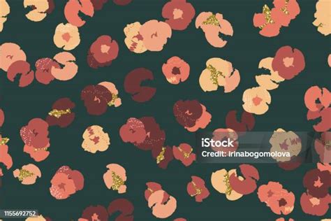 골드 반짝이 꽃 보편적인 자유형 꽃 원활한 패턴을 그림 배경 카드 배너 포스터 표지 초대장 패브릭 헤더 또는 브로셔 용 그래픽