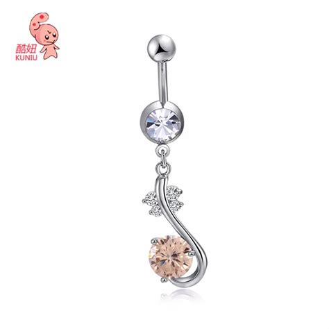 2018 새로운 패션 옐로우 럭셔리 지르콘 크리스탈 실버 배꼽 피어싱 배꼽 배꼽 링 여성 바디 쥬얼리 배꼽 피어싱navel Belly Buttonbelly