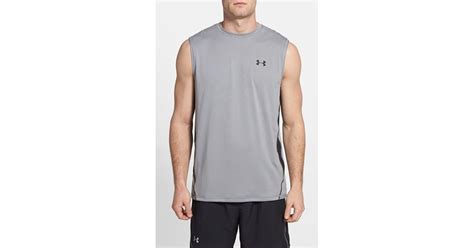 Under Armour Ua Tech Loose Fit Heatgear Sleeveless T Shirt In Gray