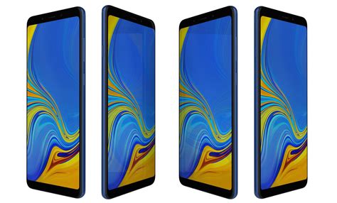 Samsung Galaxy A9 2018 All Colors 3d Model 69 3ds Max Fbx Obj