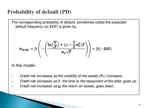 Credit Risk Probabilities Of Default
