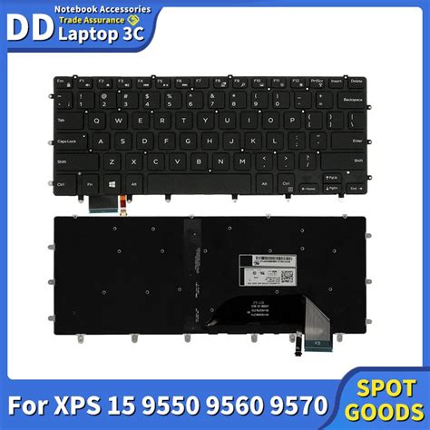 New Laptop Us Backlit Keyboard Original For Dell Xps 15 9550 9560 9570