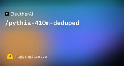 EleutherAI Pythia 350m Deduped Hugging Face
