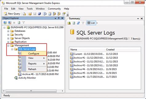 How To Manage Number Of Sql Server Error Logs File