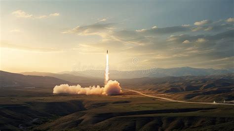 Test Missile Technology Stock Illustration Illustration Of Trajectory