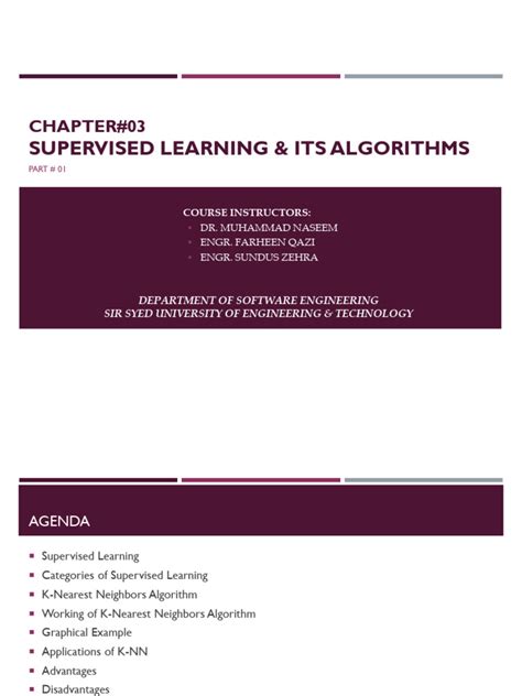 Chapter03 Supervised Learning And Its Algorithms I Pdf