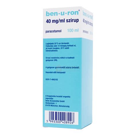 Ben U Ron 40 Mgml Szirup 100 Ml Online Vásárlás
