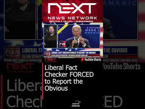 Liberal Fact Checker Forced To Report The Obvious Shorts